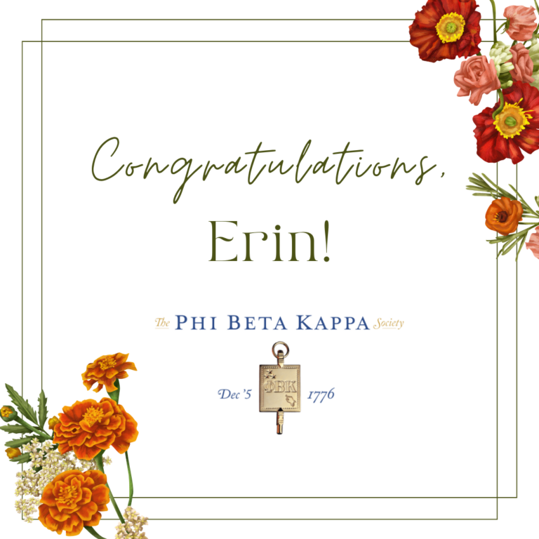 Congratulations, Erin on PBK! | The Reactivity Lab